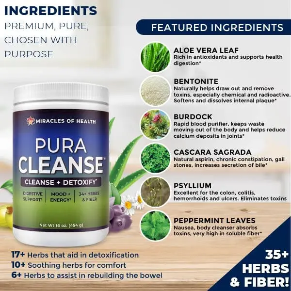 Pura Cleanse Original | Super Herb & Fiber Cleanse | Herb & Fiber ...